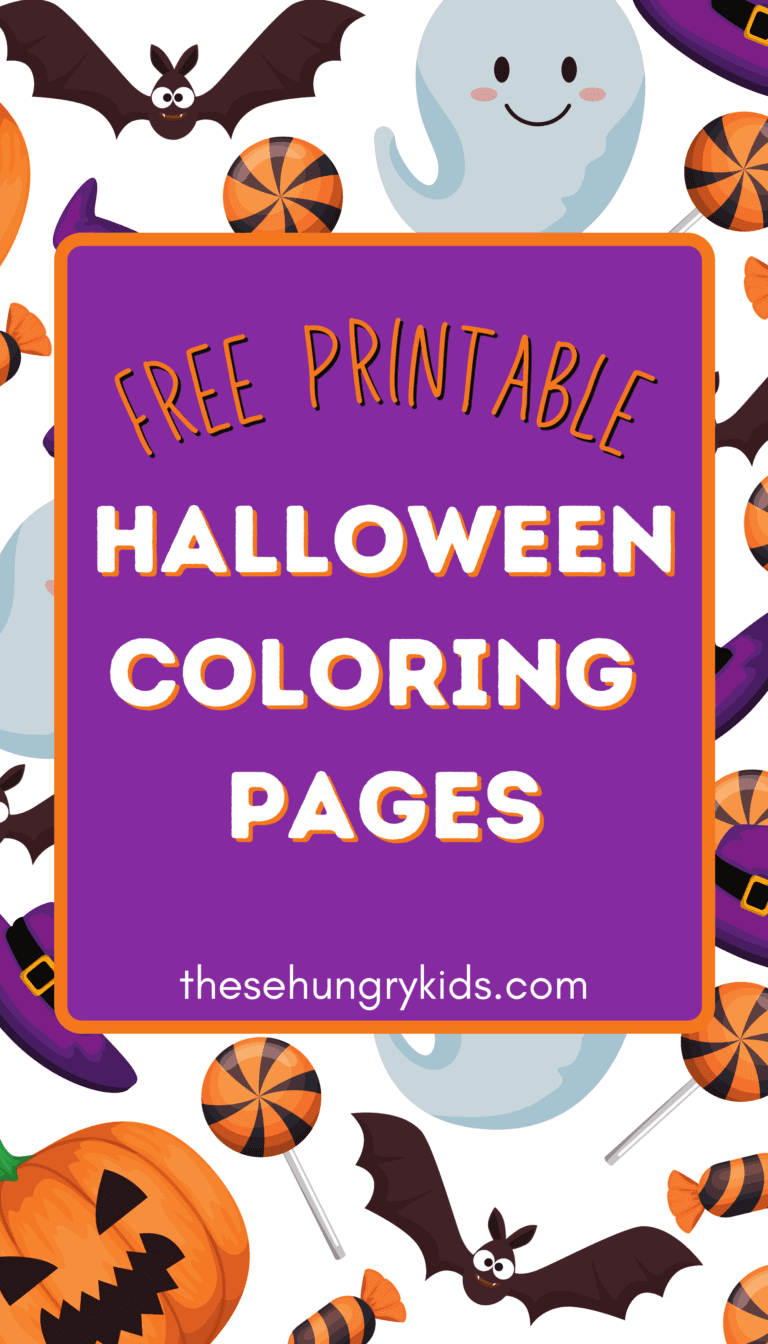 FREE DOWNLOAD: 4 Spook-tacular Halloween Coloring Pages – These Hungry Kids