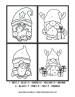 Christmas Color By Number Printables {FREE DOWNLOAD} – These Hungry Kids