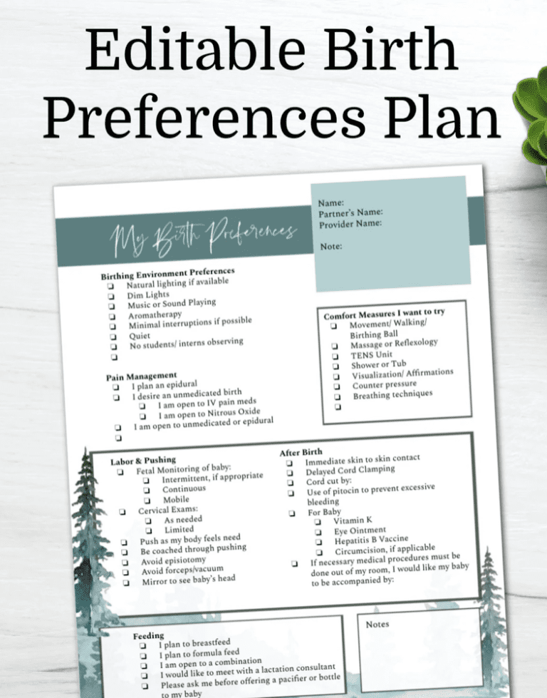 The Best Birth Plan Templates (Reviewed By A Labor Nurse) - These ...
